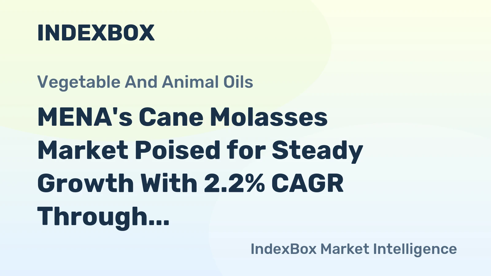 MENA's Cane Molasses Market Poised for Steady Growth With 2.2% CAGR Through 2035