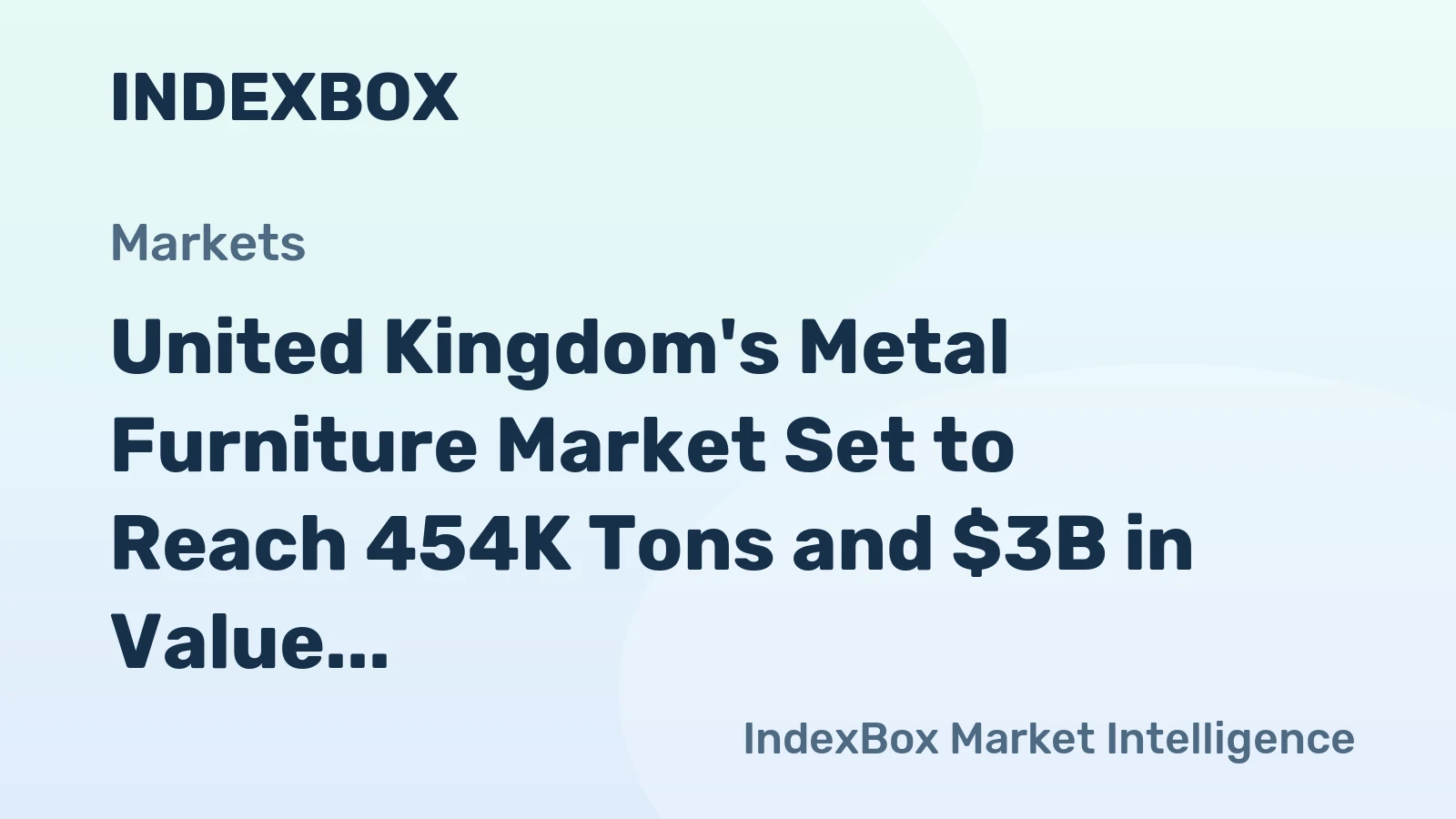 United Kingdom's Metal Furniture Market Set to Reach 454K Tons and $3B in Value