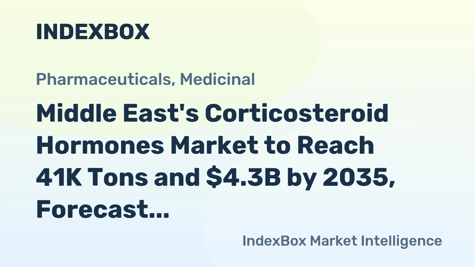 Middle East's Corticosteroid Hormones Market to Reach 41K Tons and $4.3B by 2035, Forecast Shows