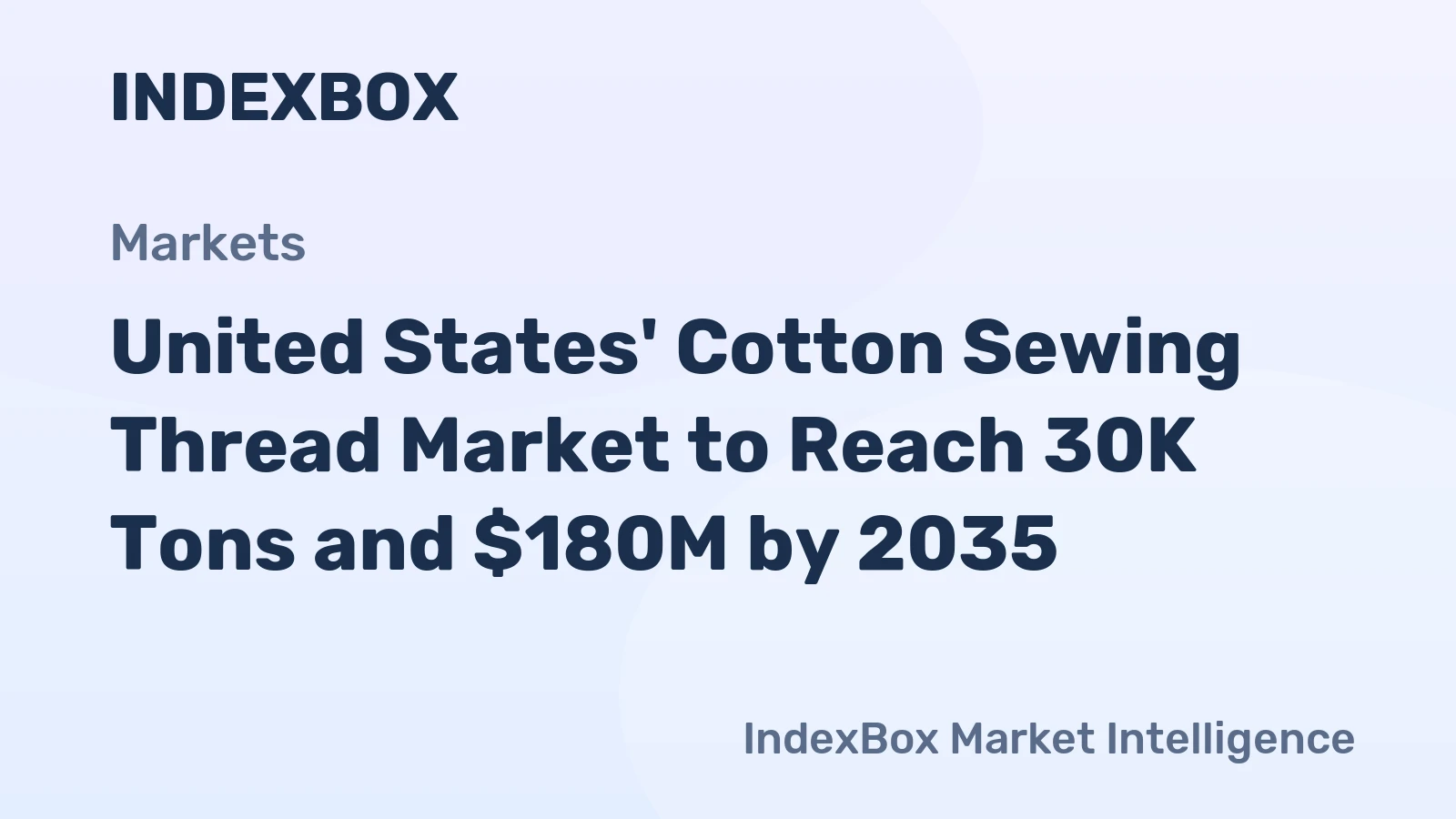 United States' Cotton Sewing Thread Market to Reach 30K Tons and $180M by 2035