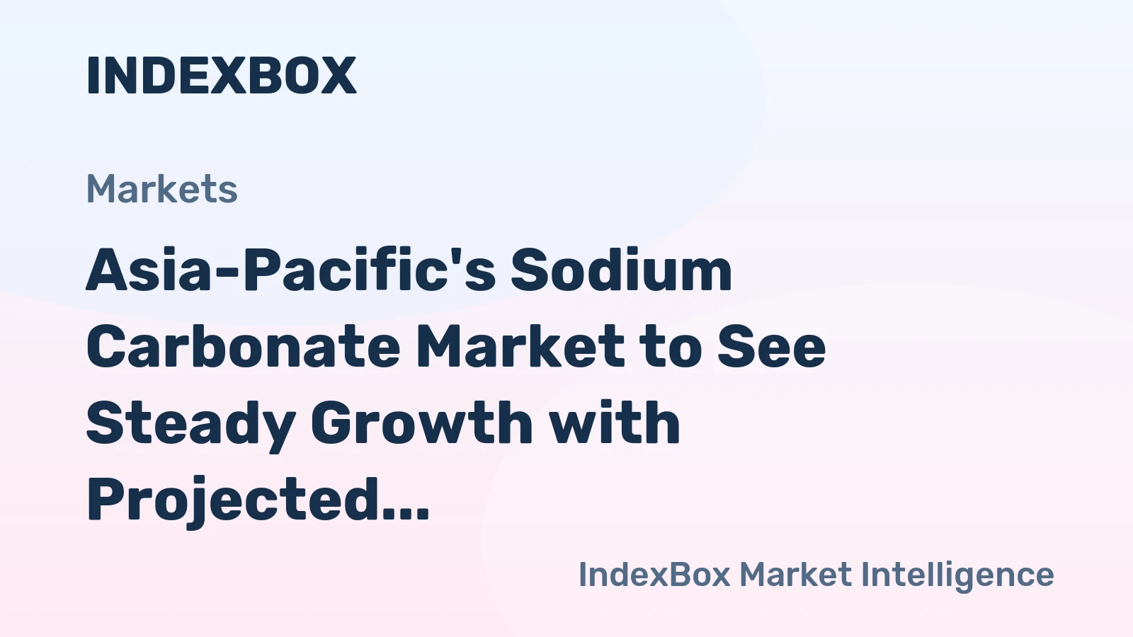 Asia-Pacific's Sodium Carbonate Market to See Steady Growth with Projected +0.9% CAGR in Volume by 2035