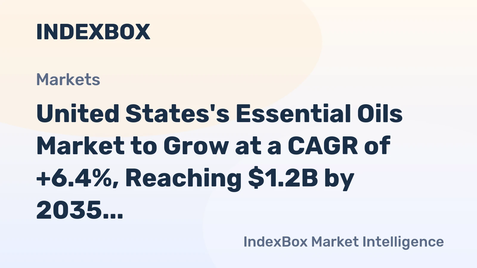United States's Essential Oils Market to Grow at a CAGR of +6.4%, Reaching $1.2B by 2035