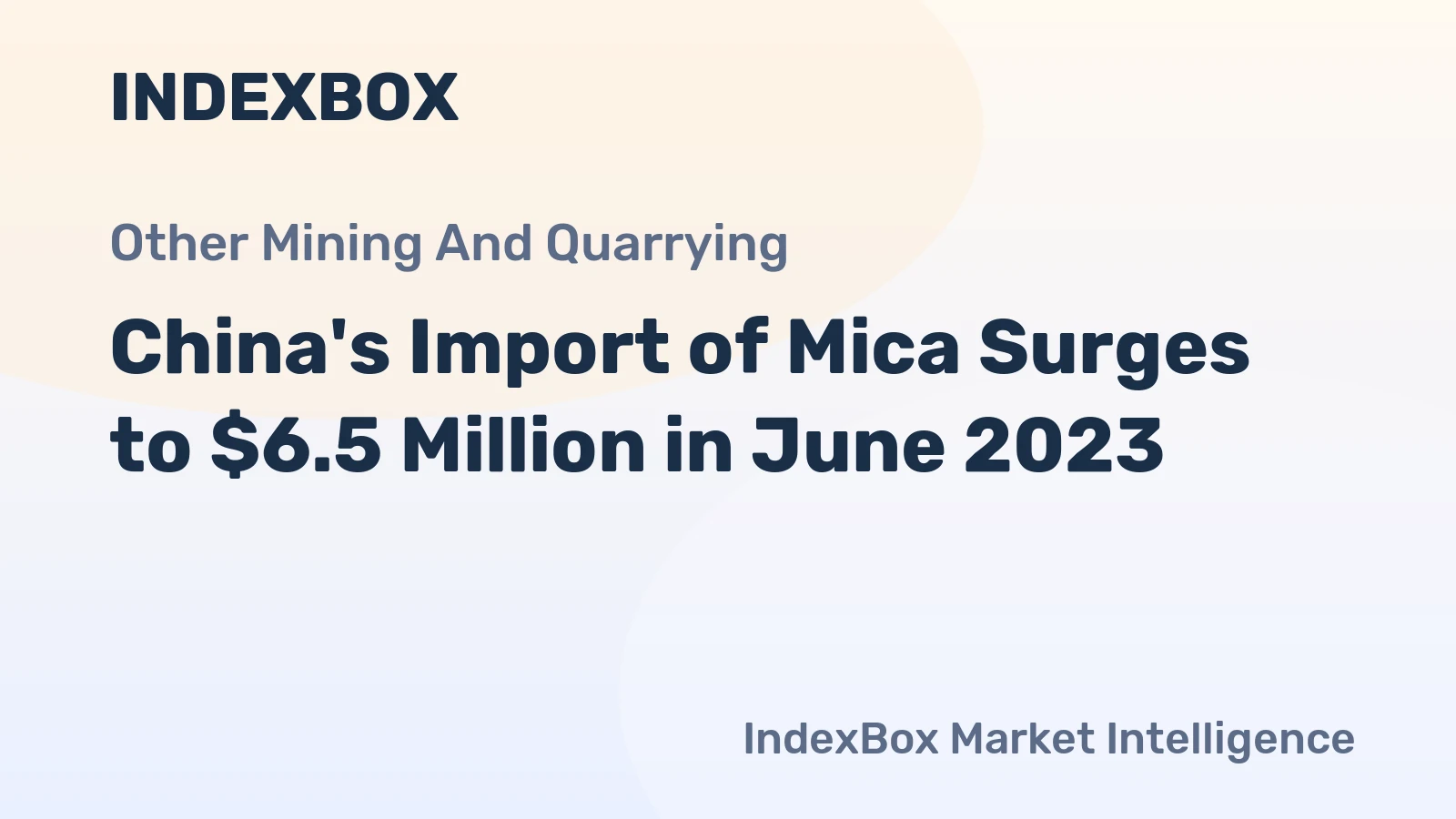 China's Import of Mica Surges to $6.5 Million in June 2023