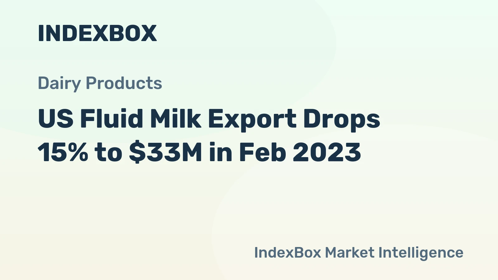 US Fluid Milk Export Drops 15% to $33M in Feb 2023