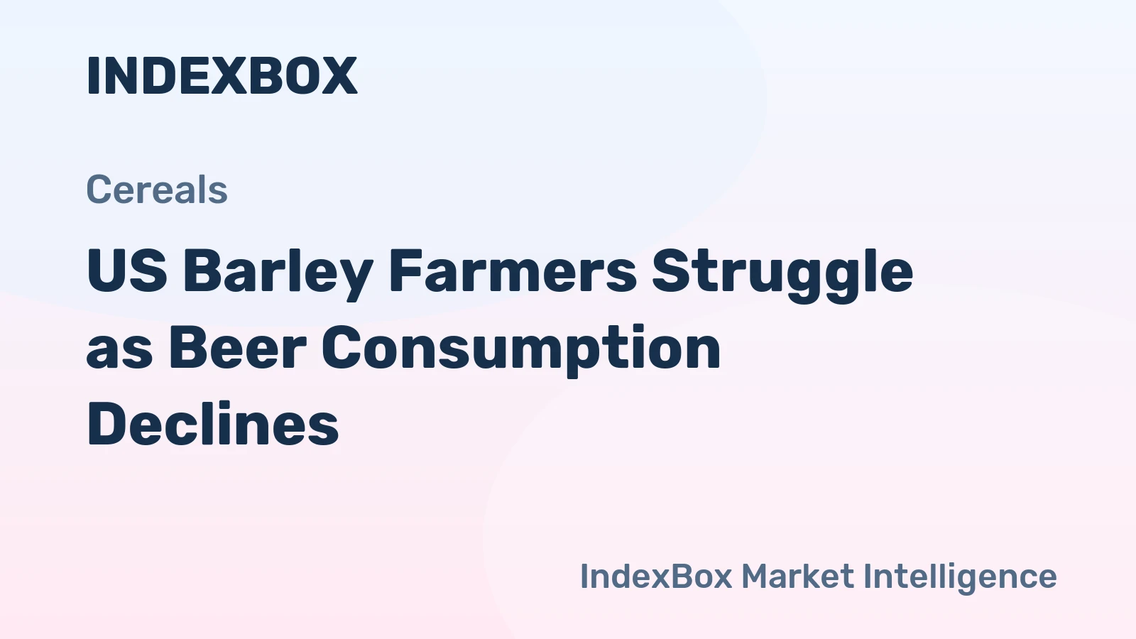 US Barley Farmers Struggle as Beer Consumption Declines