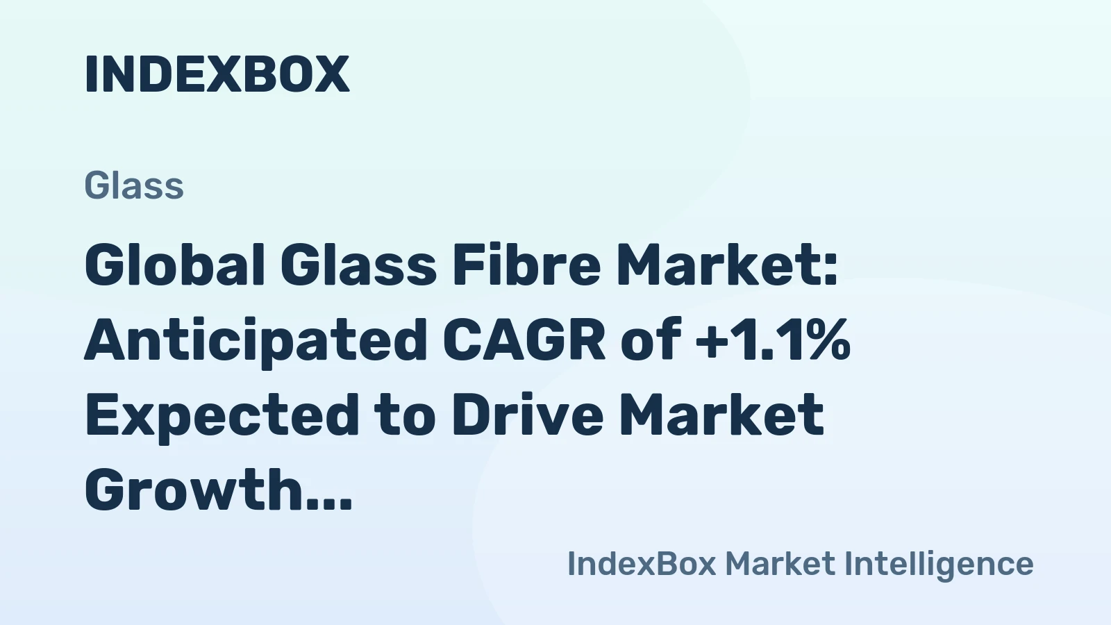 Global Glass Fibre Market: Anticipated CAGR of +1.1% Expected to Drive Market Growth Through 2035