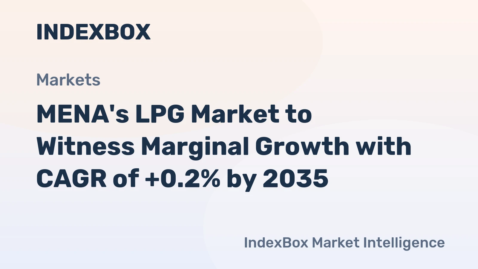 MENA's LPG Market to Witness Marginal Growth with CAGR of +0.2% by 2035