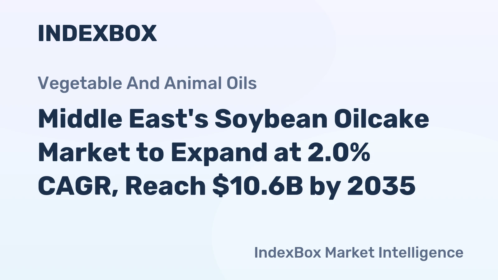 Middle East's Soybean Oilcake Market to Expand at 2.0% CAGR, Reach $10.6B by 2035