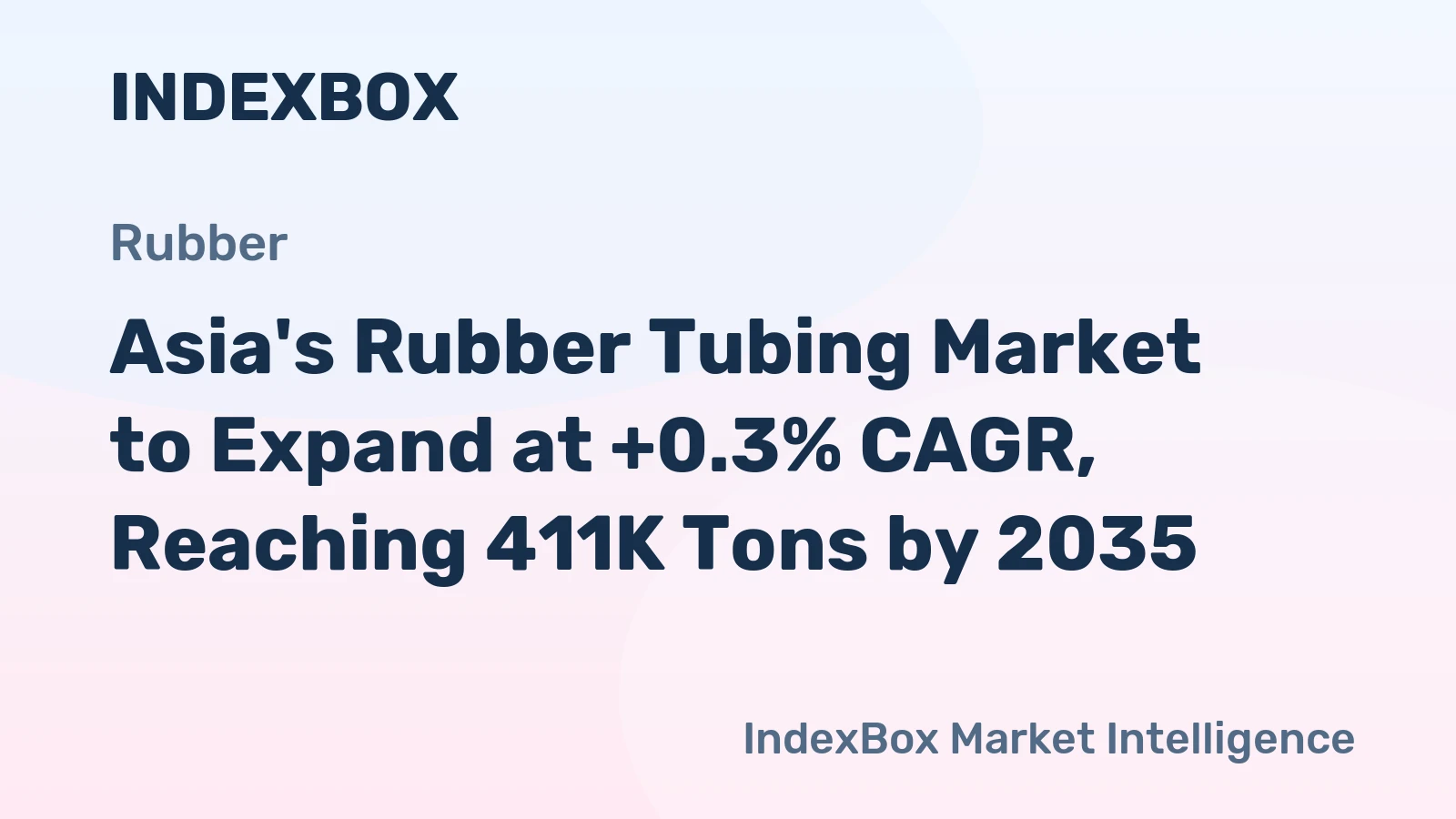 Asia's Rubber Tubing Market to Expand at +0.3% CAGR, Reaching 411K Tons by 2035