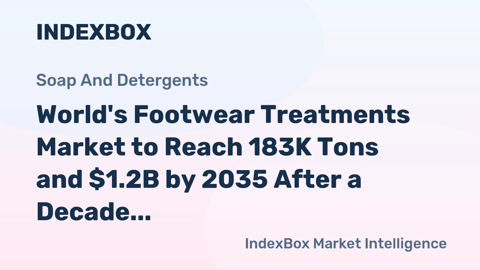 World's Footwear Treatments Market to Reach 183K Tons and $1.2B by 2035 After a Decade of Stagnation