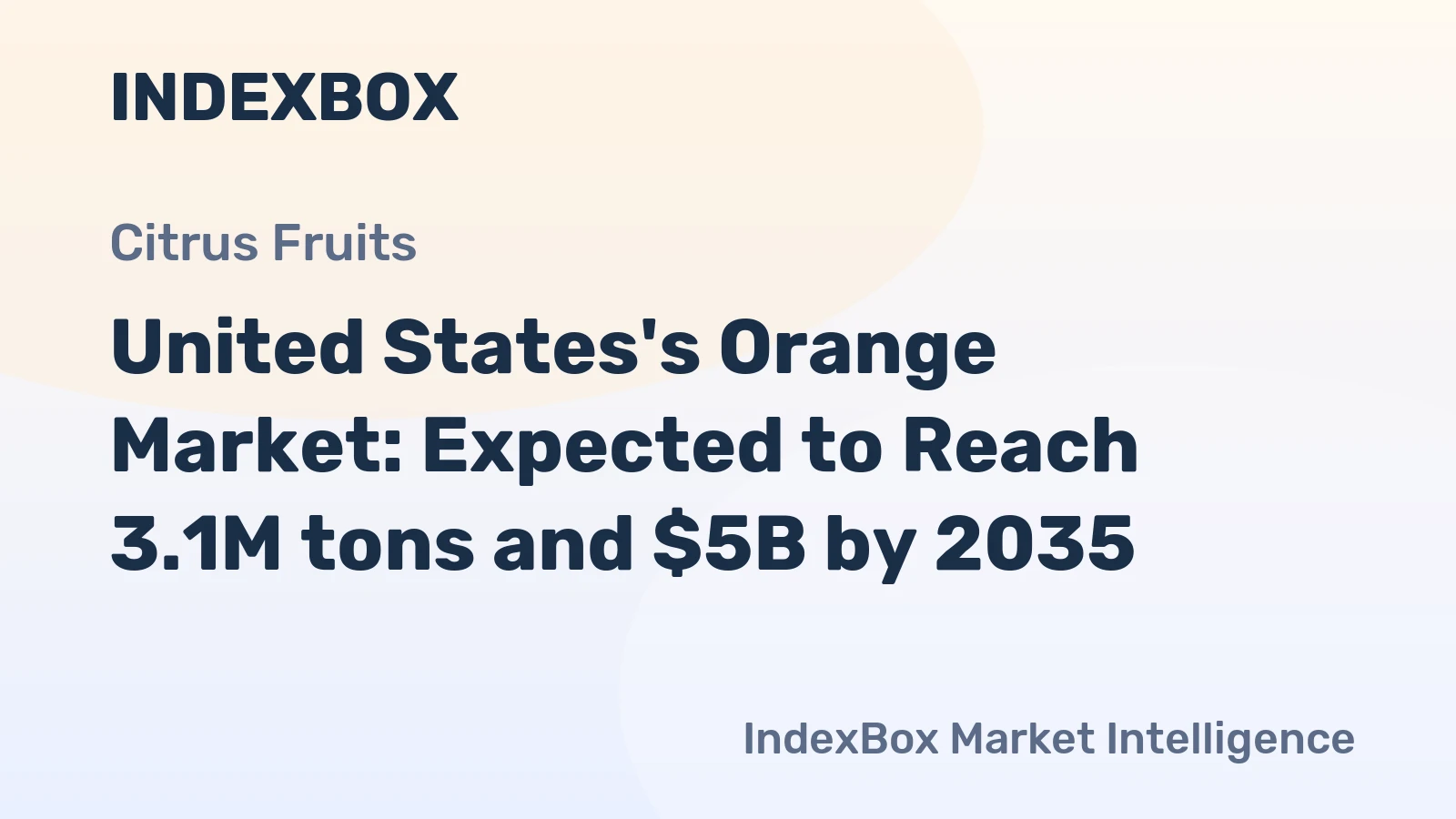 United States's Orange Market: Expected to Reach 3.1M tons and $5B by 2035