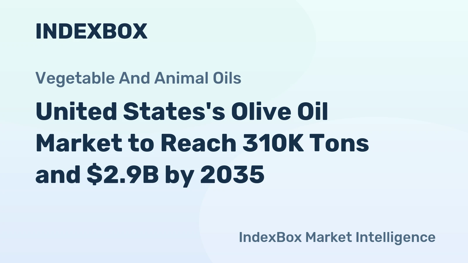 United States's Olive Oil Market to Reach 310K Tons and $2.9B by 2035