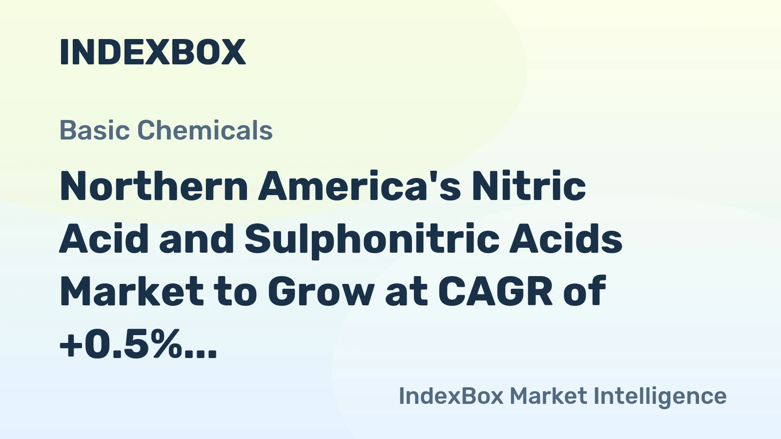 Northern America's Nitric Acid and Sulphonitric Acids Market to Grow at CAGR of +0.5% by 2035, Reaching $1.7B in Value