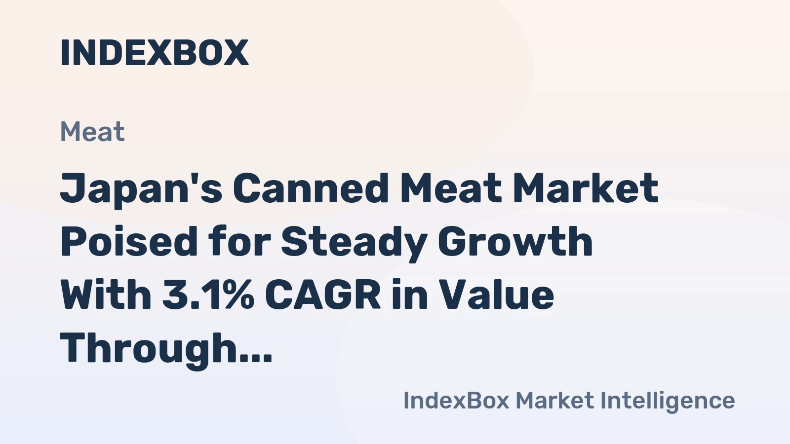 Japan's Canned Meat Market Poised for Steady Growth With 3.1% CAGR in Value Through 2035