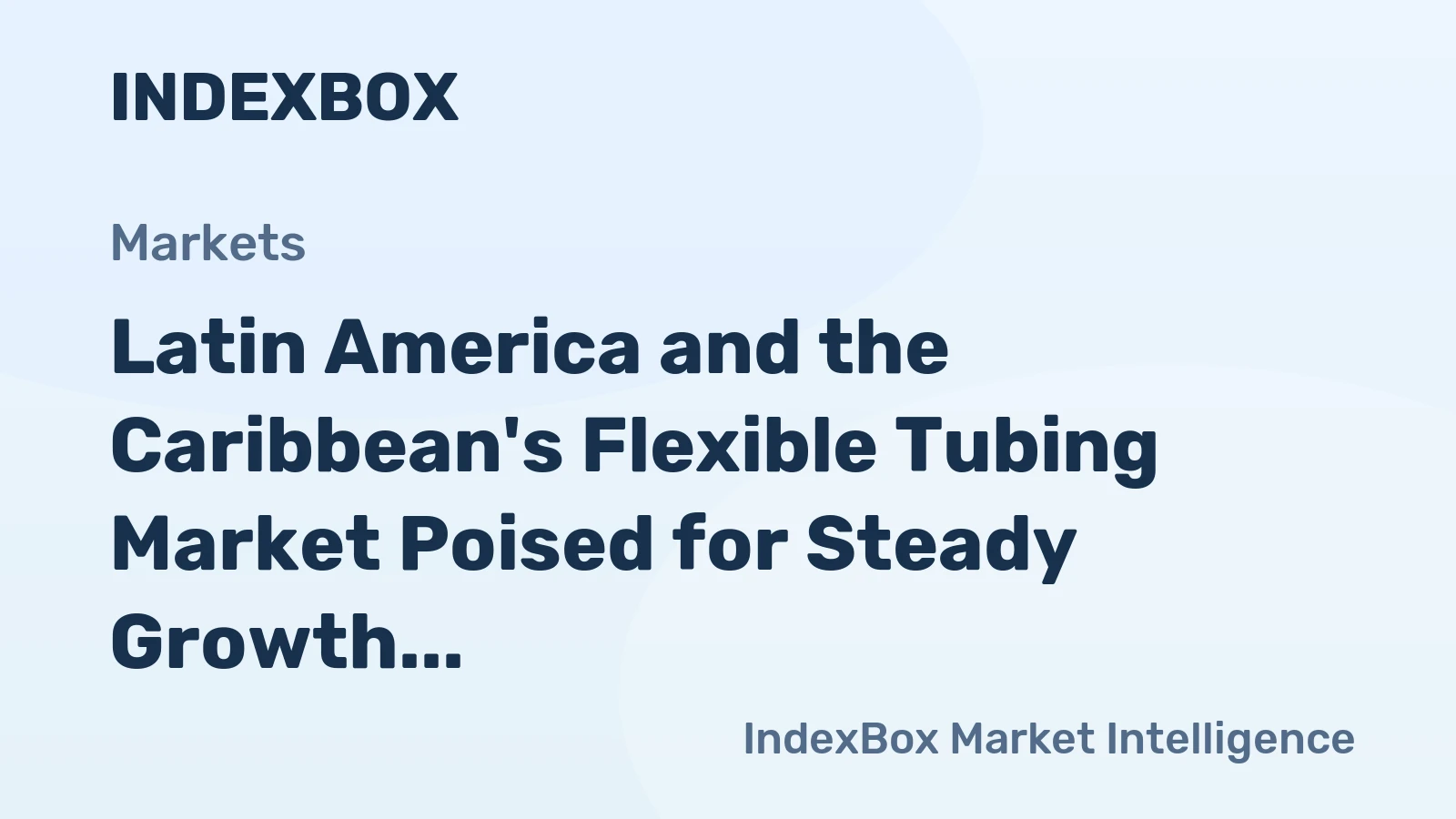 Latin America and the Caribbean's Flexible Tubing Market Poised for Steady Growth With 2.6% CAGR in Value