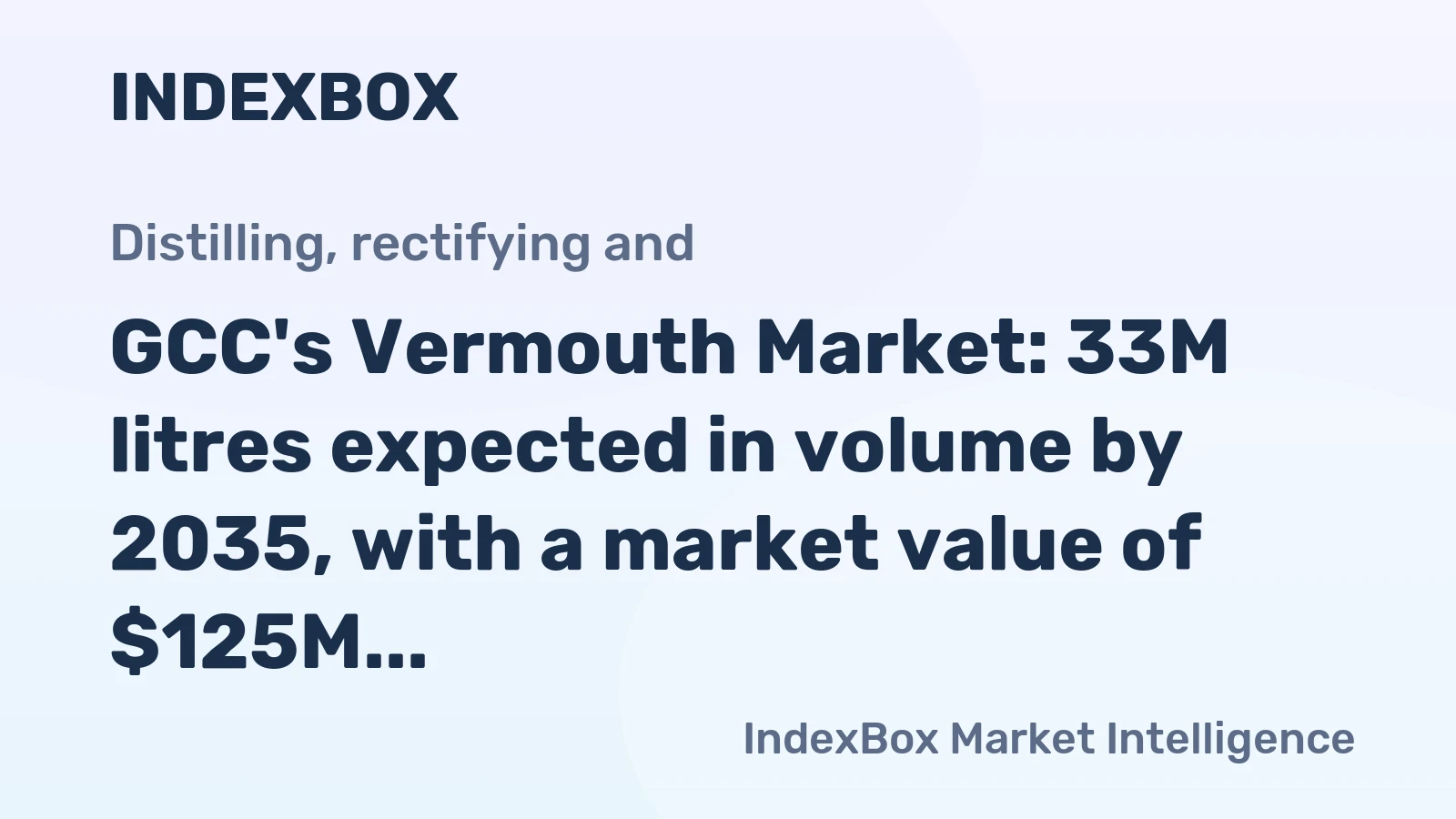 GCC's Vermouth Market: 33M litres expected in volume by 2035, with a market value of $125M