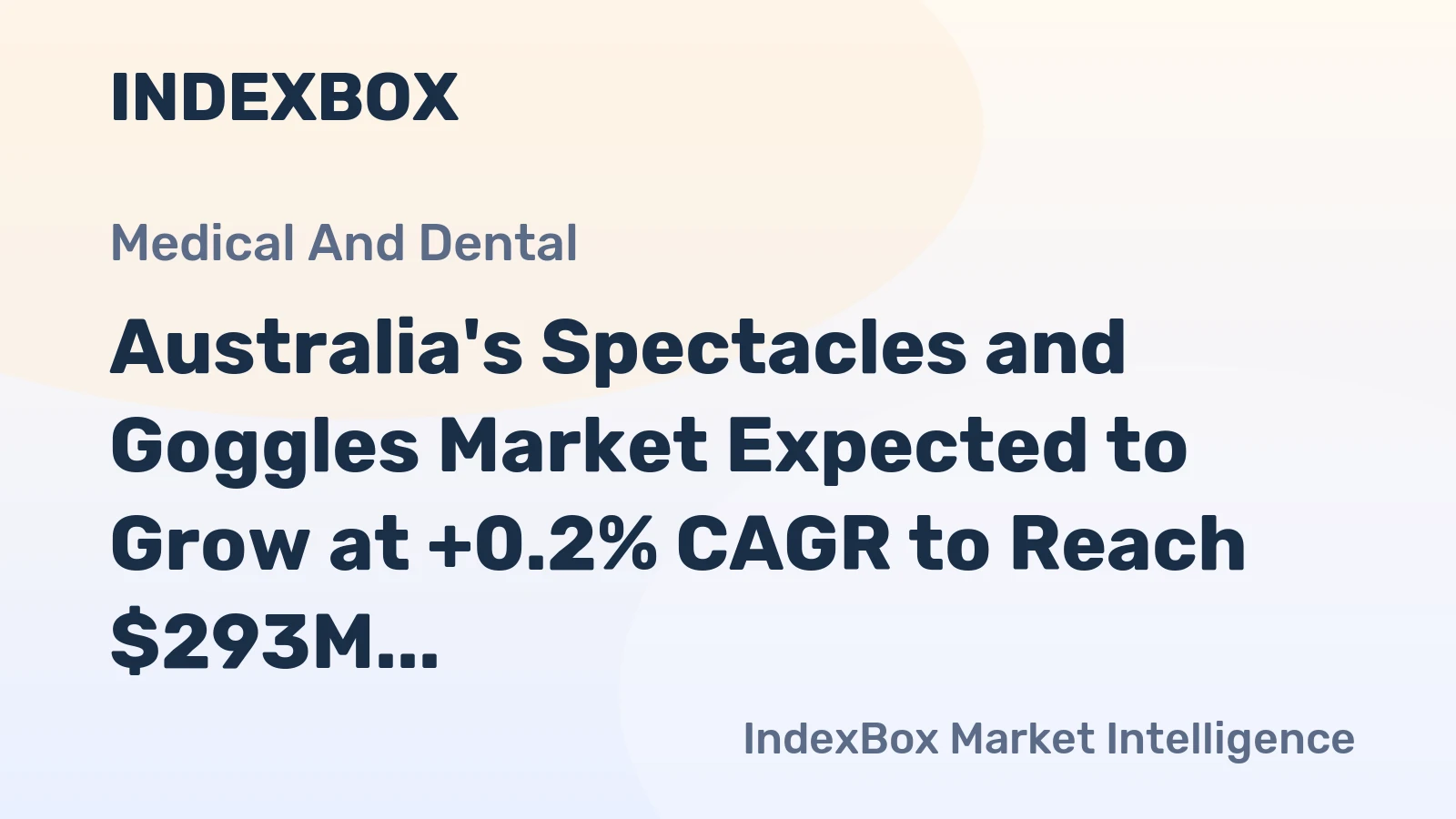 Australia's Spectacles and Goggles Market Expected to Grow at +0.2% CAGR to Reach $293M by 2035