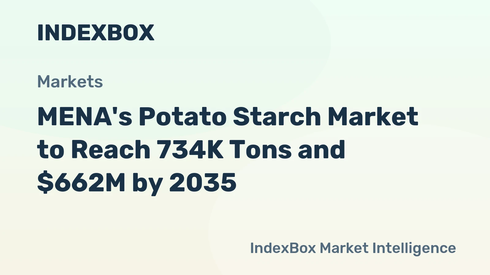 MENA's Potato Starch Market to Reach 734K Tons and $662M by 2035