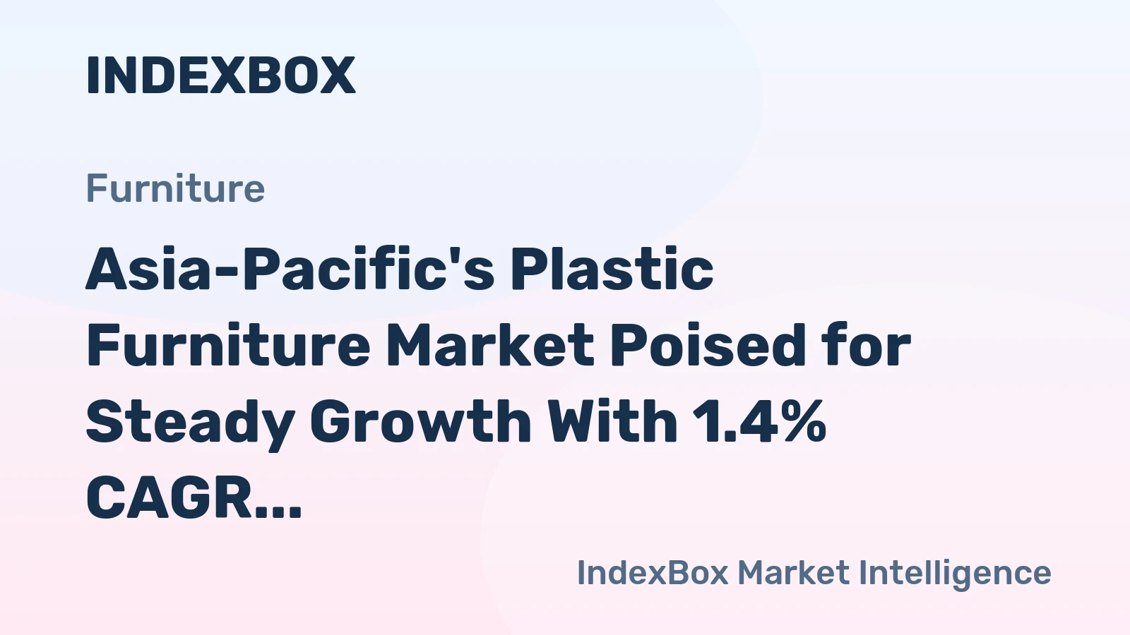 Asia-Pacific's Plastic Furniture Market Poised for Steady Growth With 1.4% CAGR Through 2035