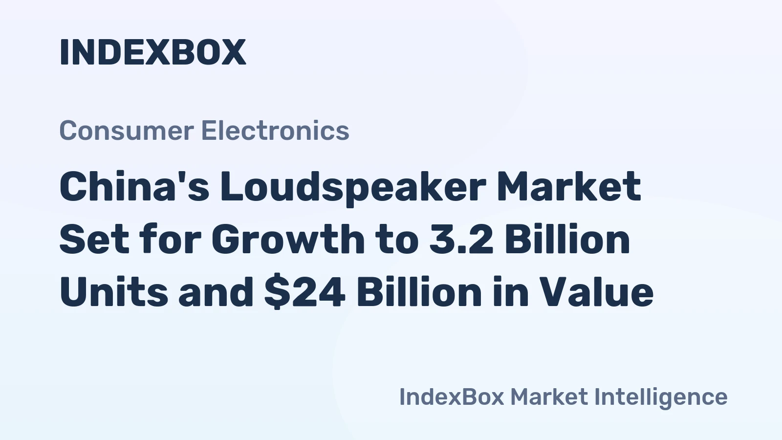China's Loudspeaker Market Set for Growth to 3.2 Billion Units and $24 Billion in Value