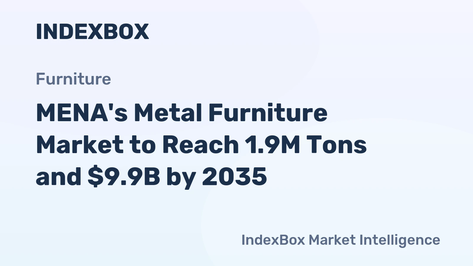 MENA's Metal Furniture Market to Reach 1.9M Tons and $9.9B by 2035