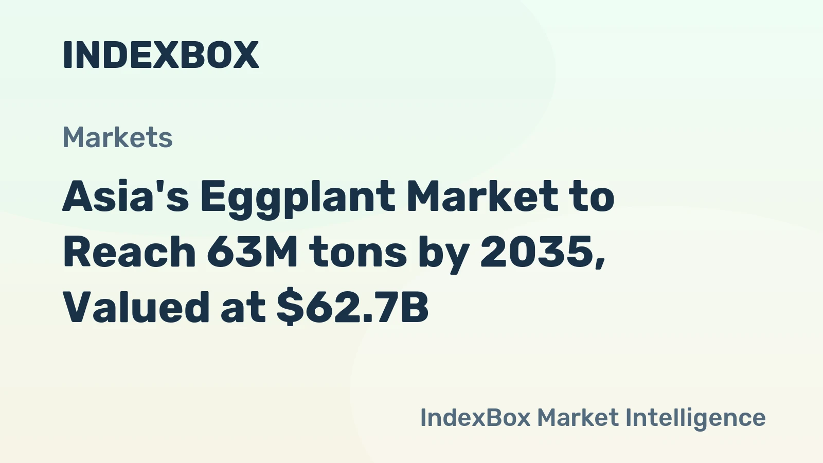 Asia's Eggplant Market to Reach 63M tons by 2035, Valued at $62.7B