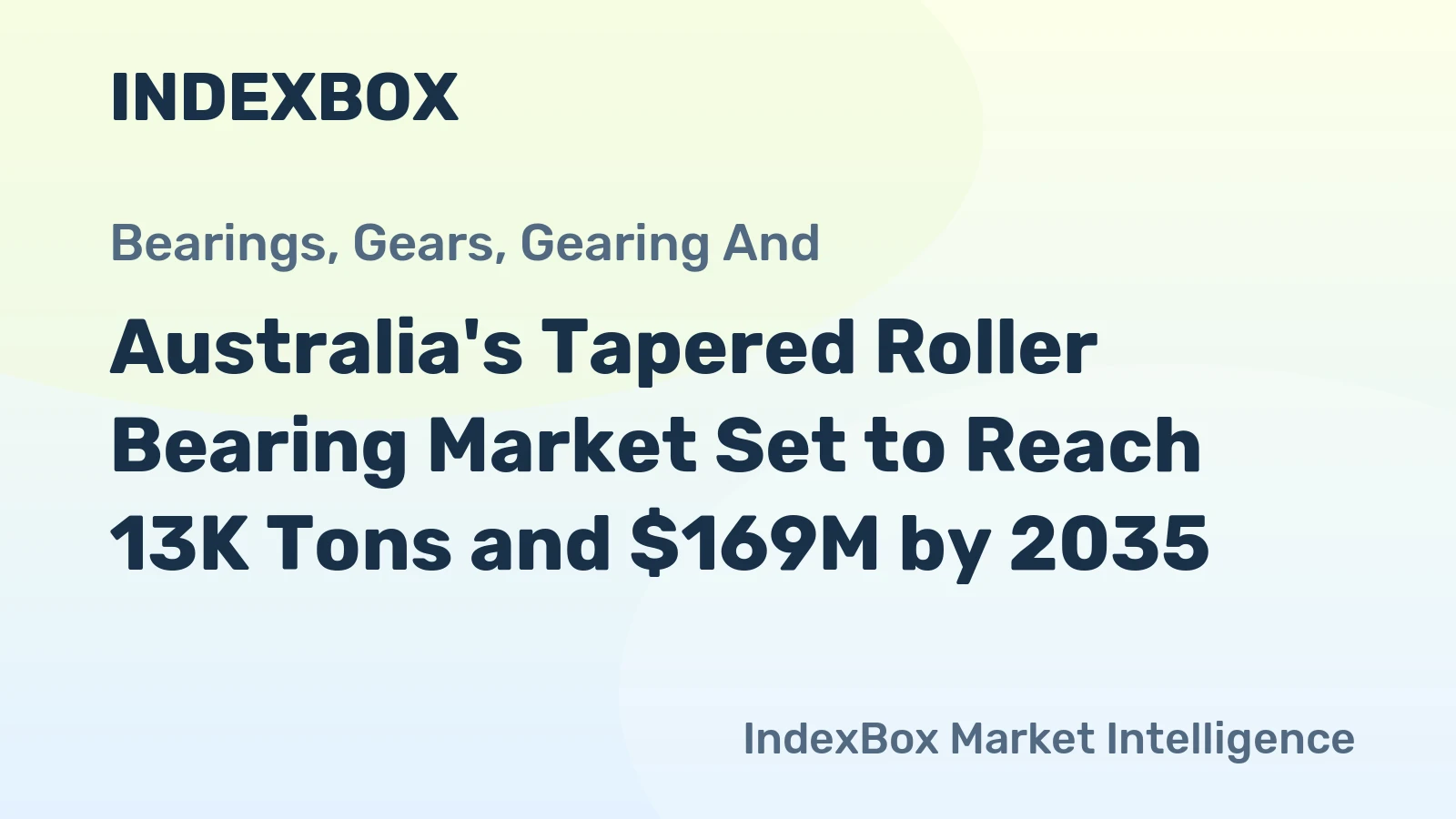 Australia's Tapered Roller Bearing Market Set to Reach 13K Tons and $169M by 2035