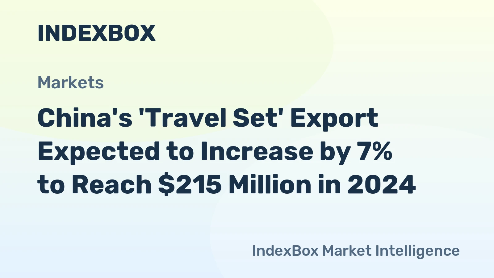 China's 'Travel Set' Export Expected to Increase by 7% to Reach $215 Million in 2024
