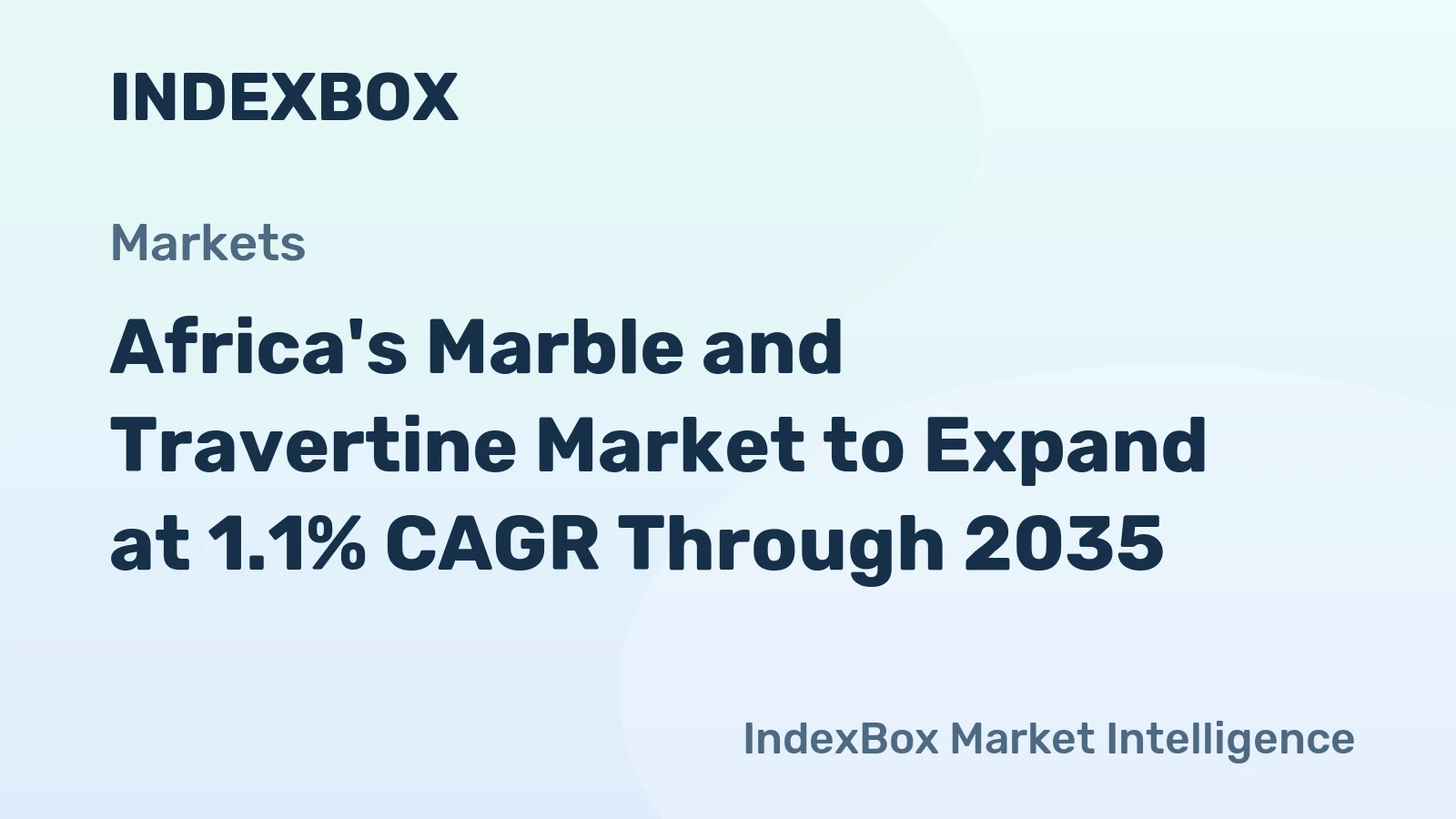 Africa's Marble and Travertine Market to Expand at 1.1% CAGR Through 2035