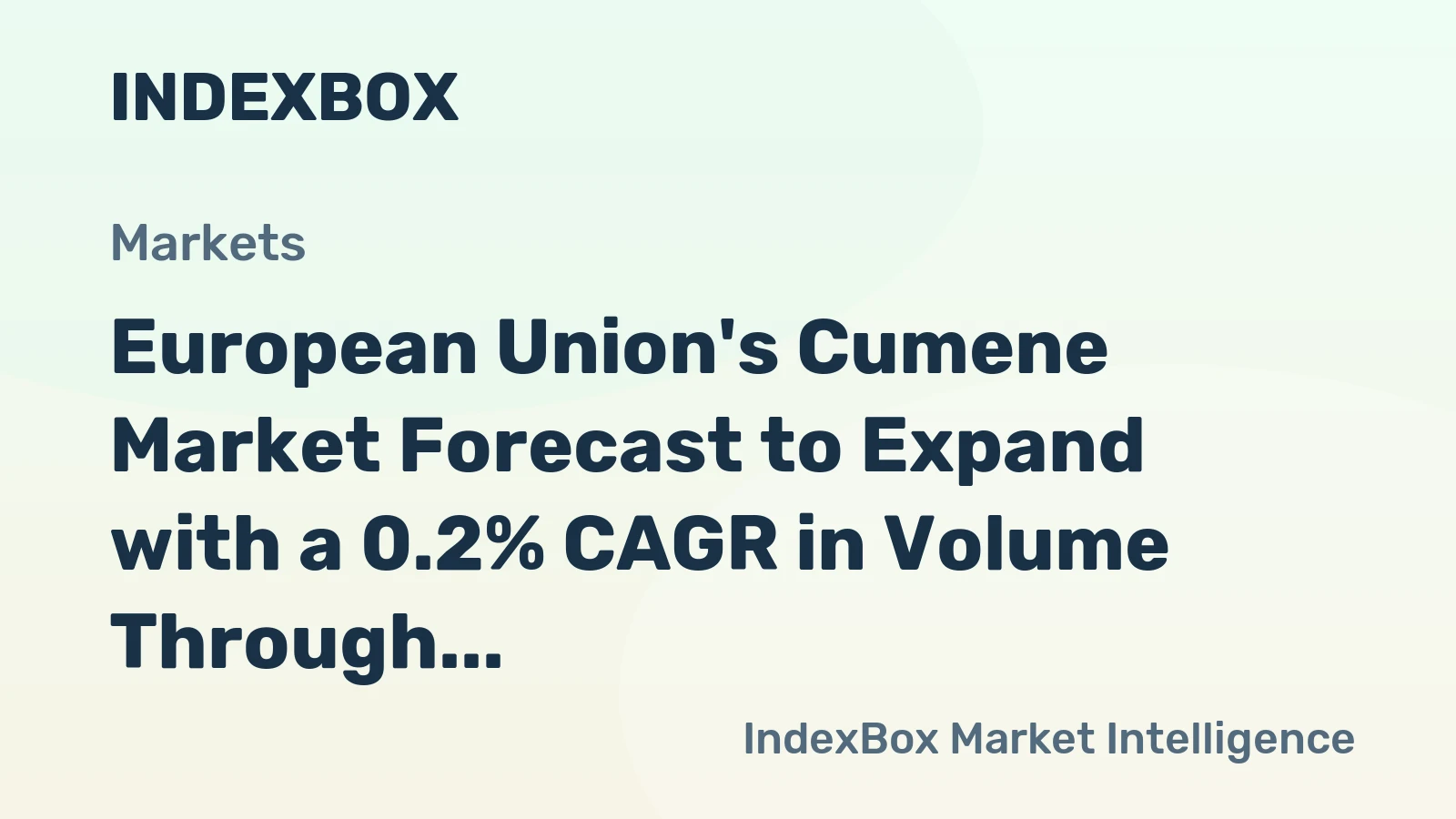European Union's Cumene Market Forecast to Expand with a 0.2% CAGR in Volume Through 2035