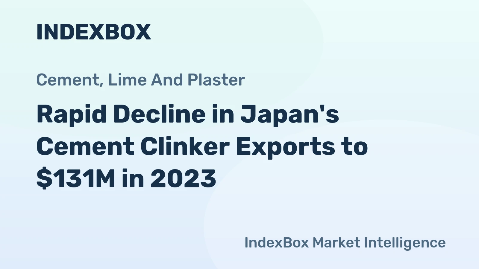 Rapid Decline in Japan's Cement Clinker Exports to $131M in 2023