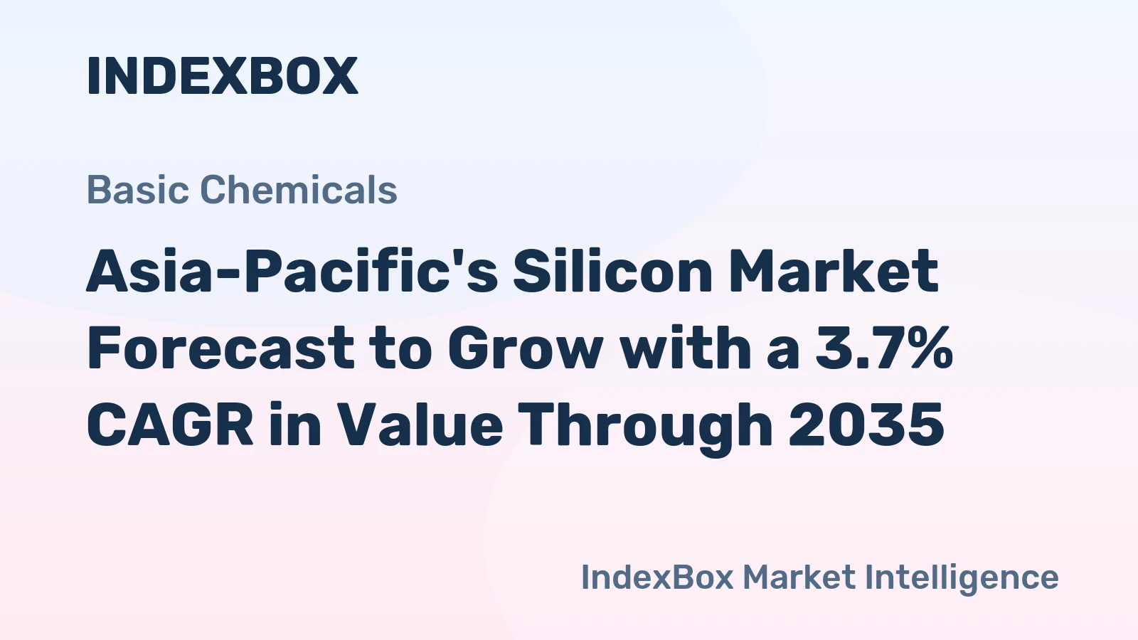 Asia-Pacific's Silicon Market Forecast to Grow with a 3.7% CAGR in Value Through 2035