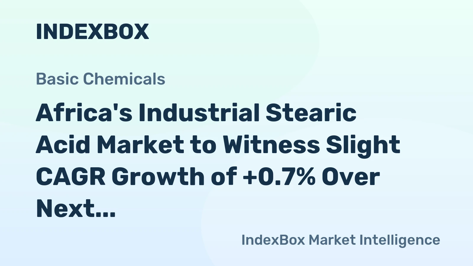 Africa's Industrial Stearic Acid Market to Witness Slight CAGR Growth of +0.7% Over Next Decade
