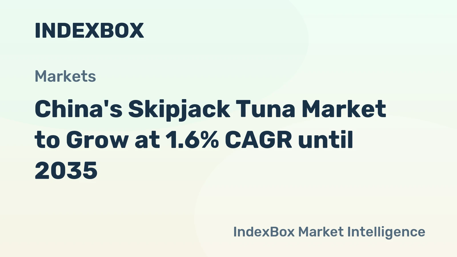 China's Skipjack Tuna Market to Grow at 1.6% CAGR until 2035