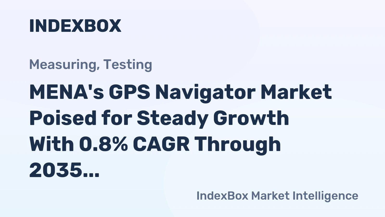 MENA's GPS Navigator Market Poised for Steady Growth With 0.8% CAGR Through 2035
