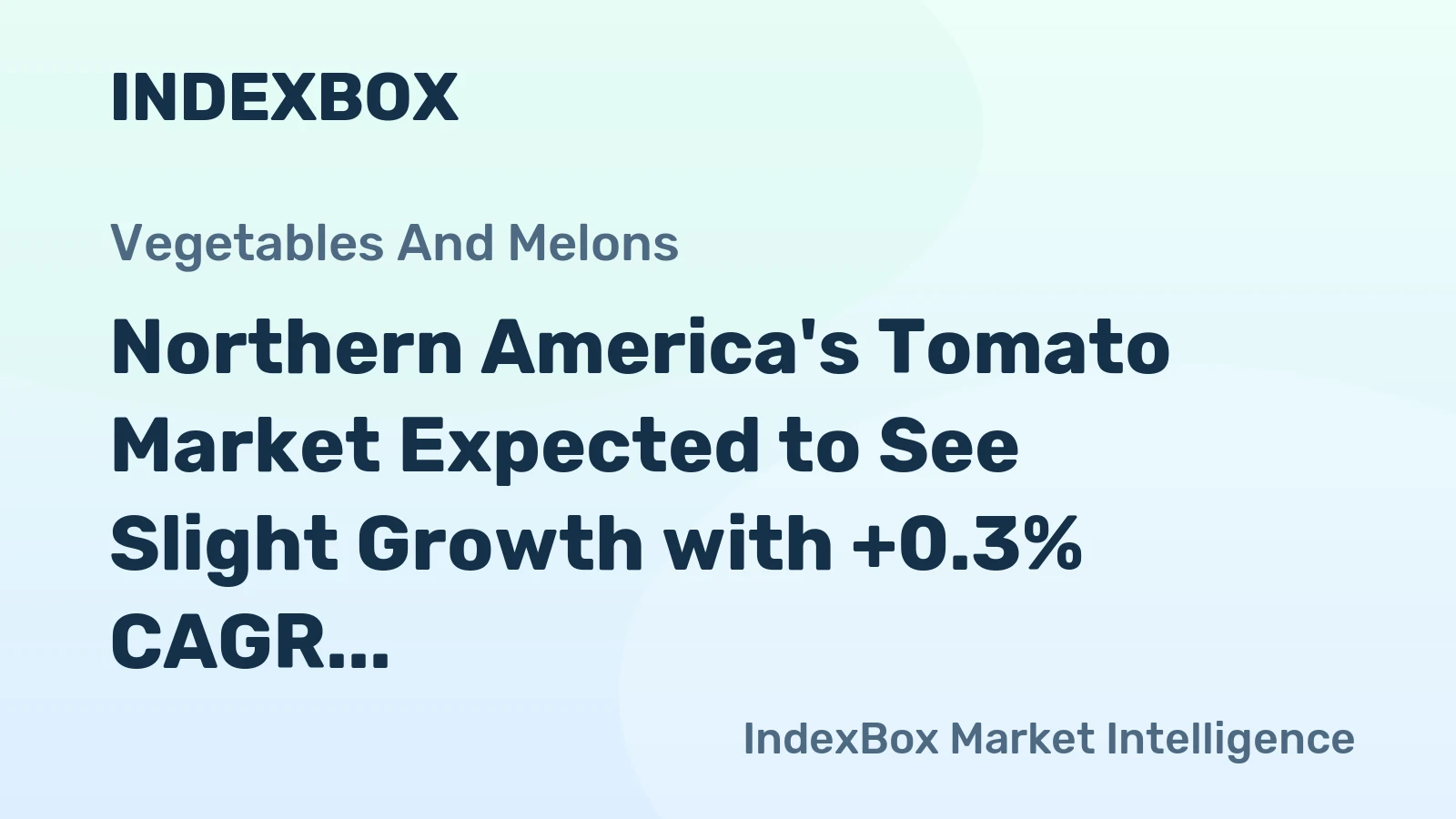 Northern America's Tomato Market Expected to See Slight Growth with +0.3% CAGR