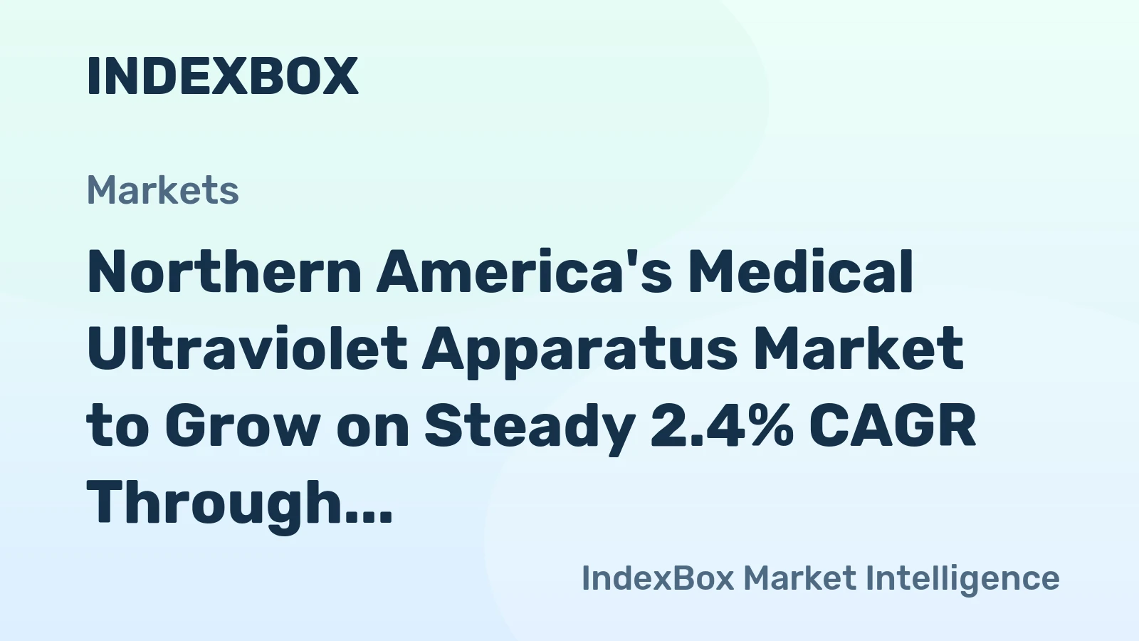 Northern America's Medical Ultraviolet Apparatus Market to Grow on Steady 2.4% CAGR Through 2035