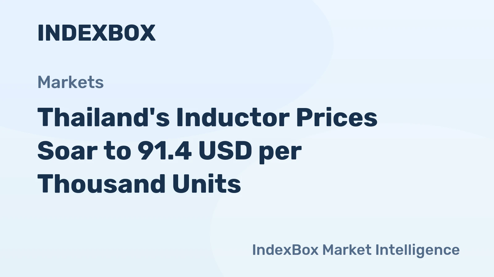 Thailand's Inductor Prices Soar to 91.4 USD per Thousand Units