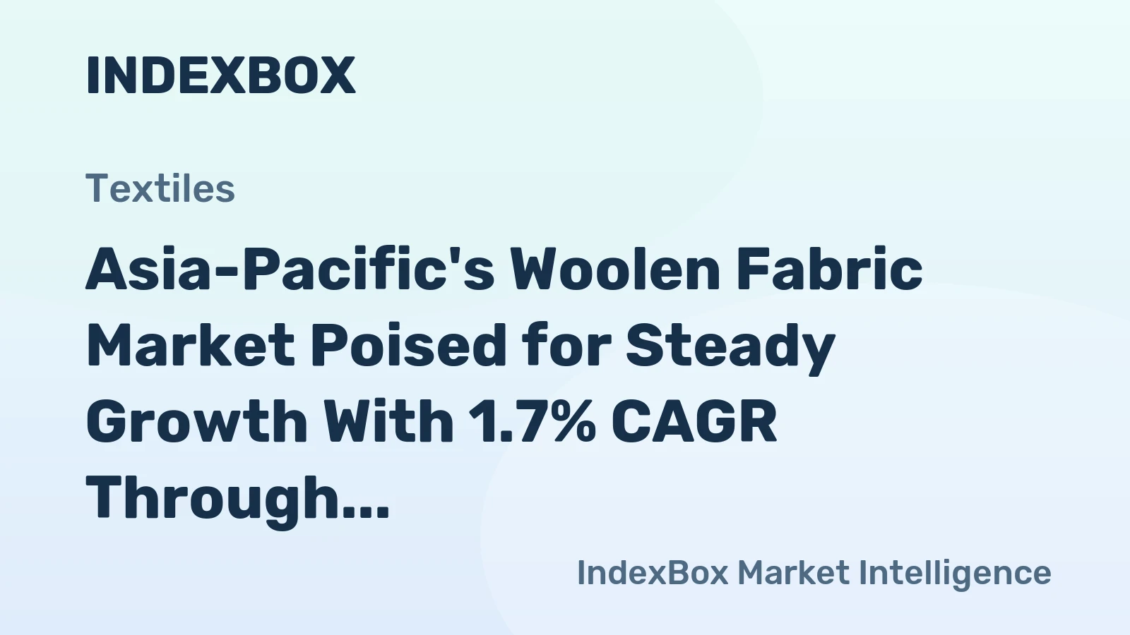 Asia-Pacific's Woolen Fabric Market Poised for Steady Growth With 1.7% CAGR Through 2035