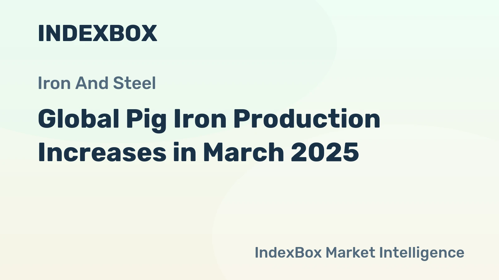 Global Pig Iron Production Increases in March 2025