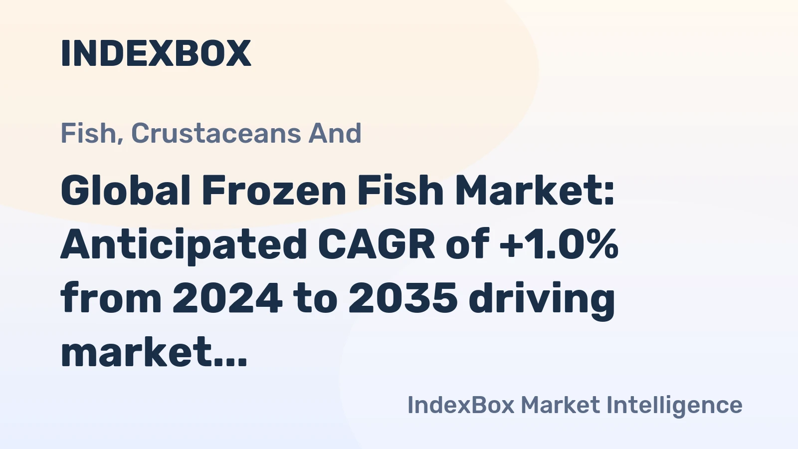 Global Frozen Fish Market: Anticipated CAGR of +1.0% from 2024 to 2035 driving market volume to 44M tons