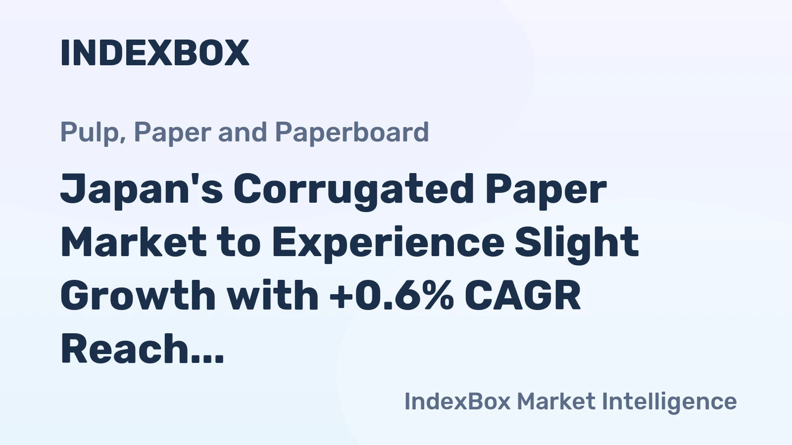 Japan's Corrugated Paper Market to Experience Slight Growth with +0.6% CAGR Reach $7B by 2035