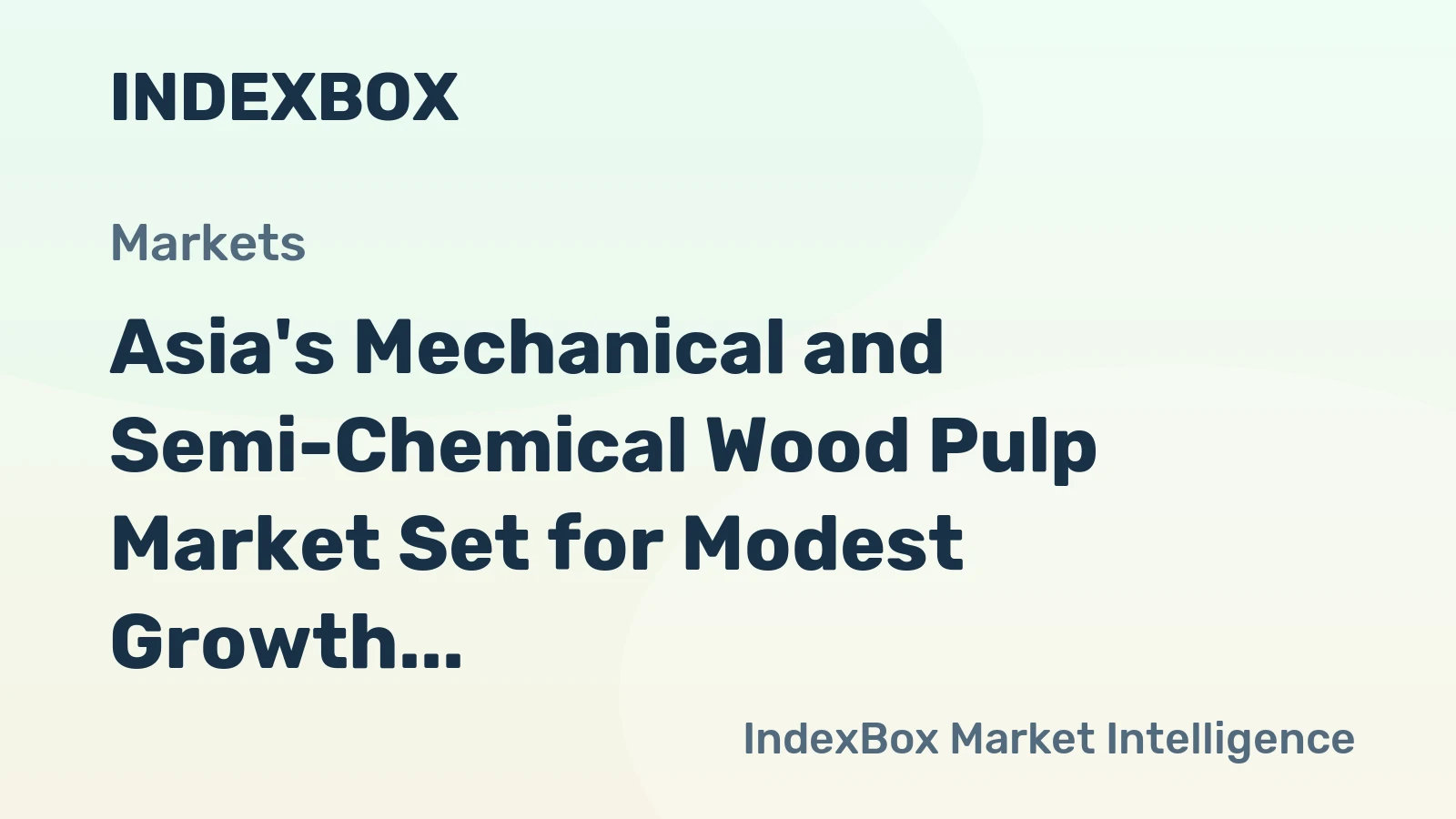 Asia's Mechanical and Semi-Chemical Wood Pulp Market Set for Modest Growth With 3.5% CAGR Through 2035