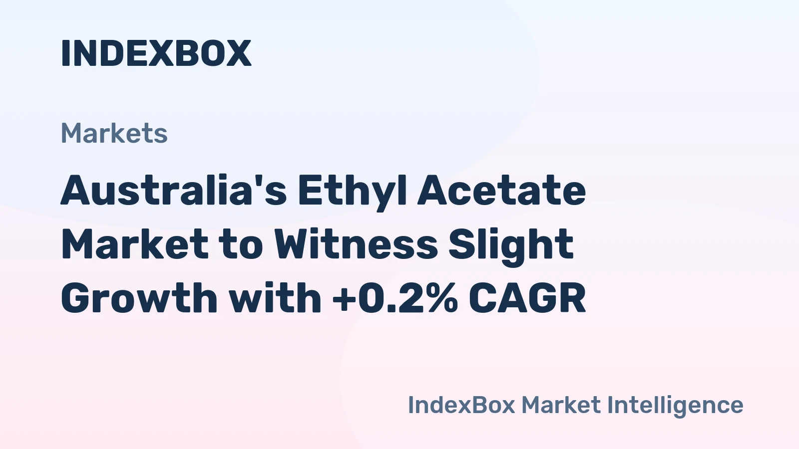 Australia's Ethyl Acetate Market to Witness Slight Growth with +0.2% CAGR