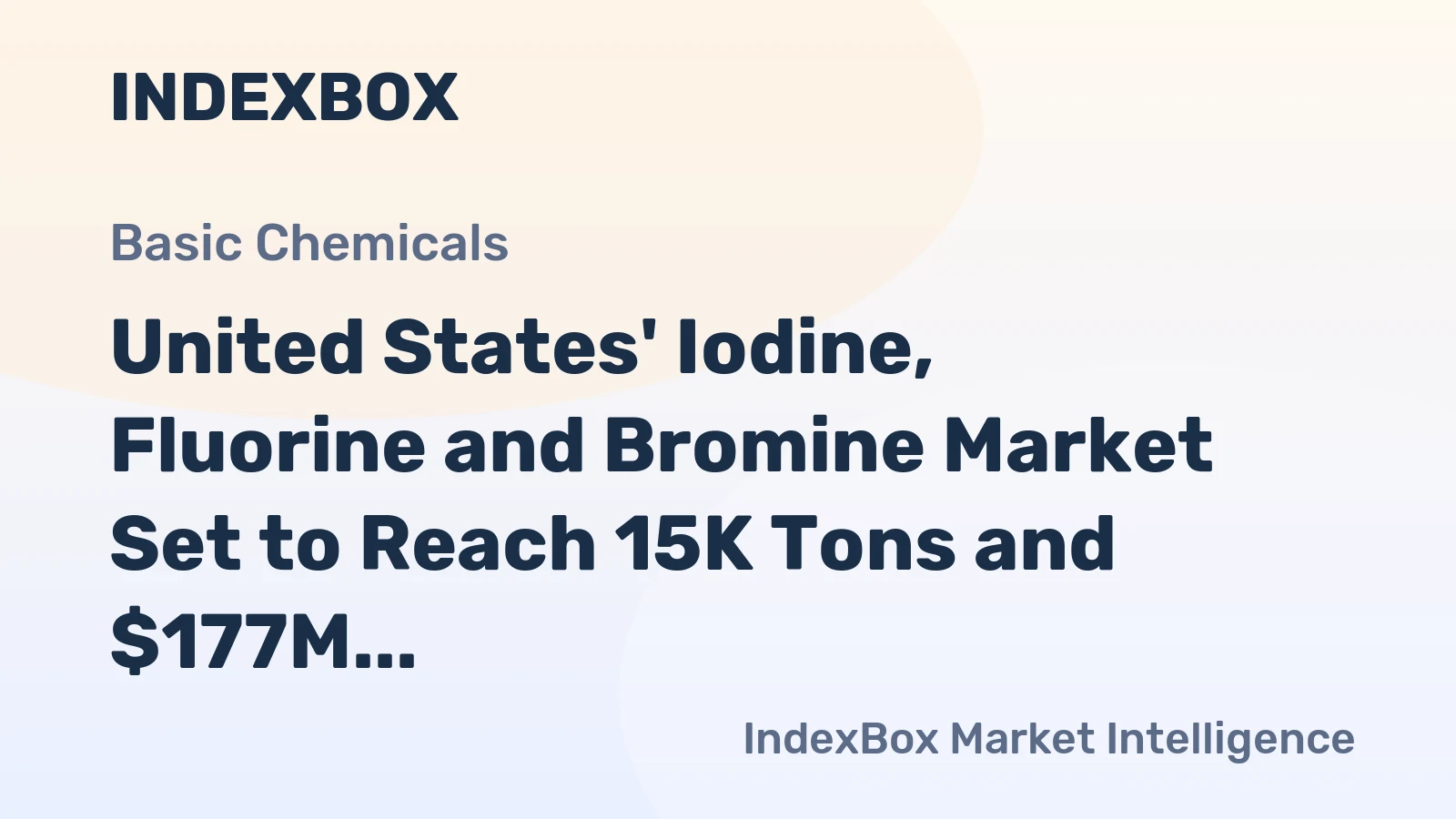 United States' Iodine, Fluorine and Bromine Market Set to Reach 15K Tons and $177M by 2035