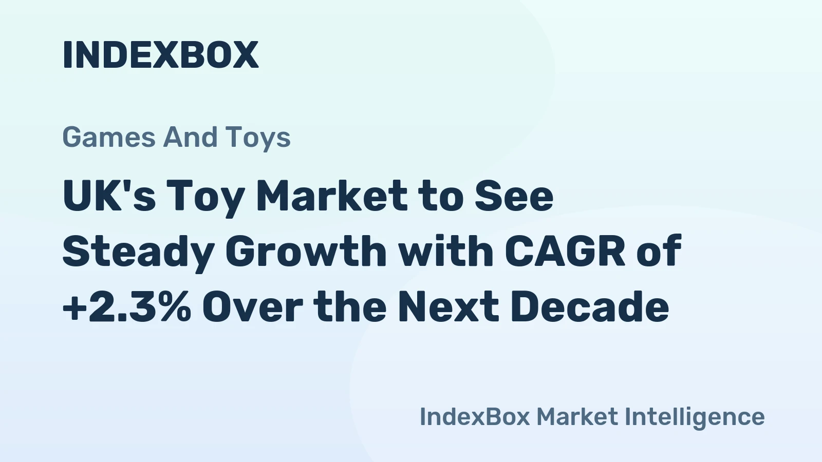 UK's Toy Market to See Steady Growth with CAGR of +2.3% Over the Next Decade