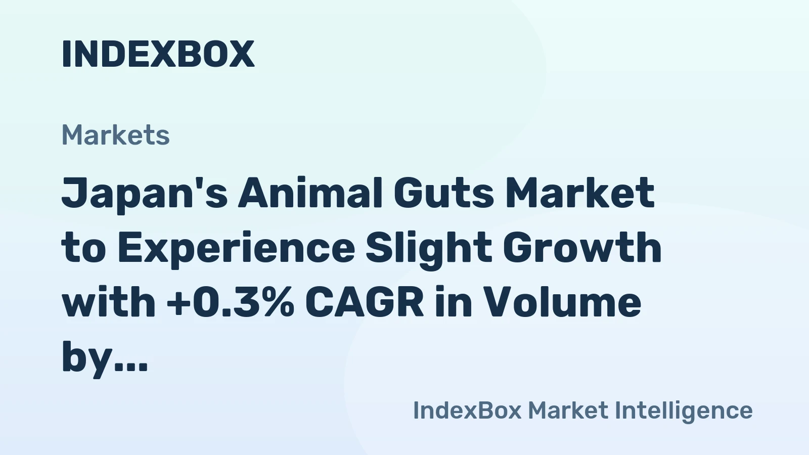 Japan's Animal Guts Market to Experience Slight Growth with +0.3% CAGR in Volume by 2035