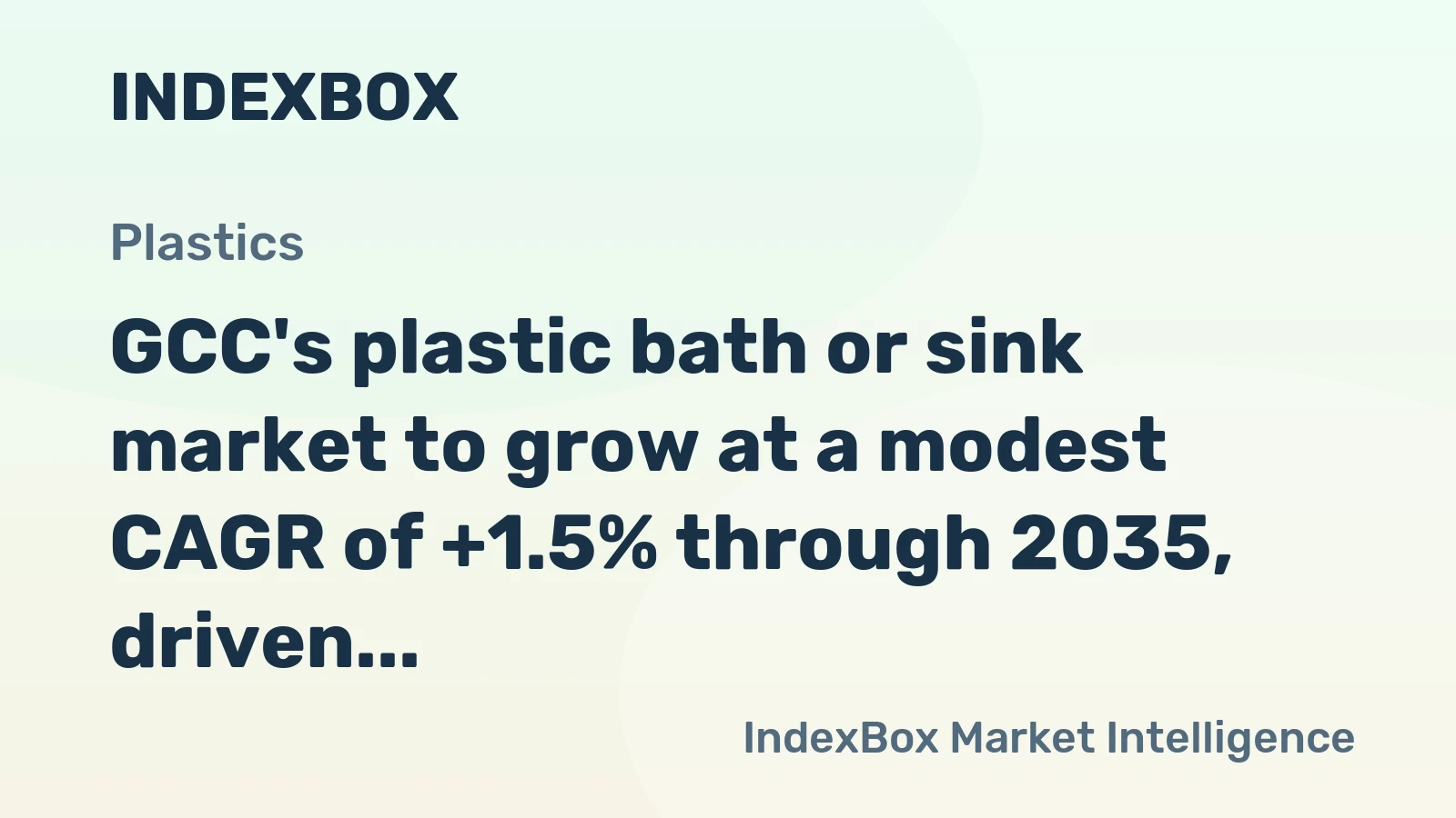 GCC's plastic bath or sink market to grow at a modest CAGR of +1.5% through 2035, driven by rising demand, to reach $68M.