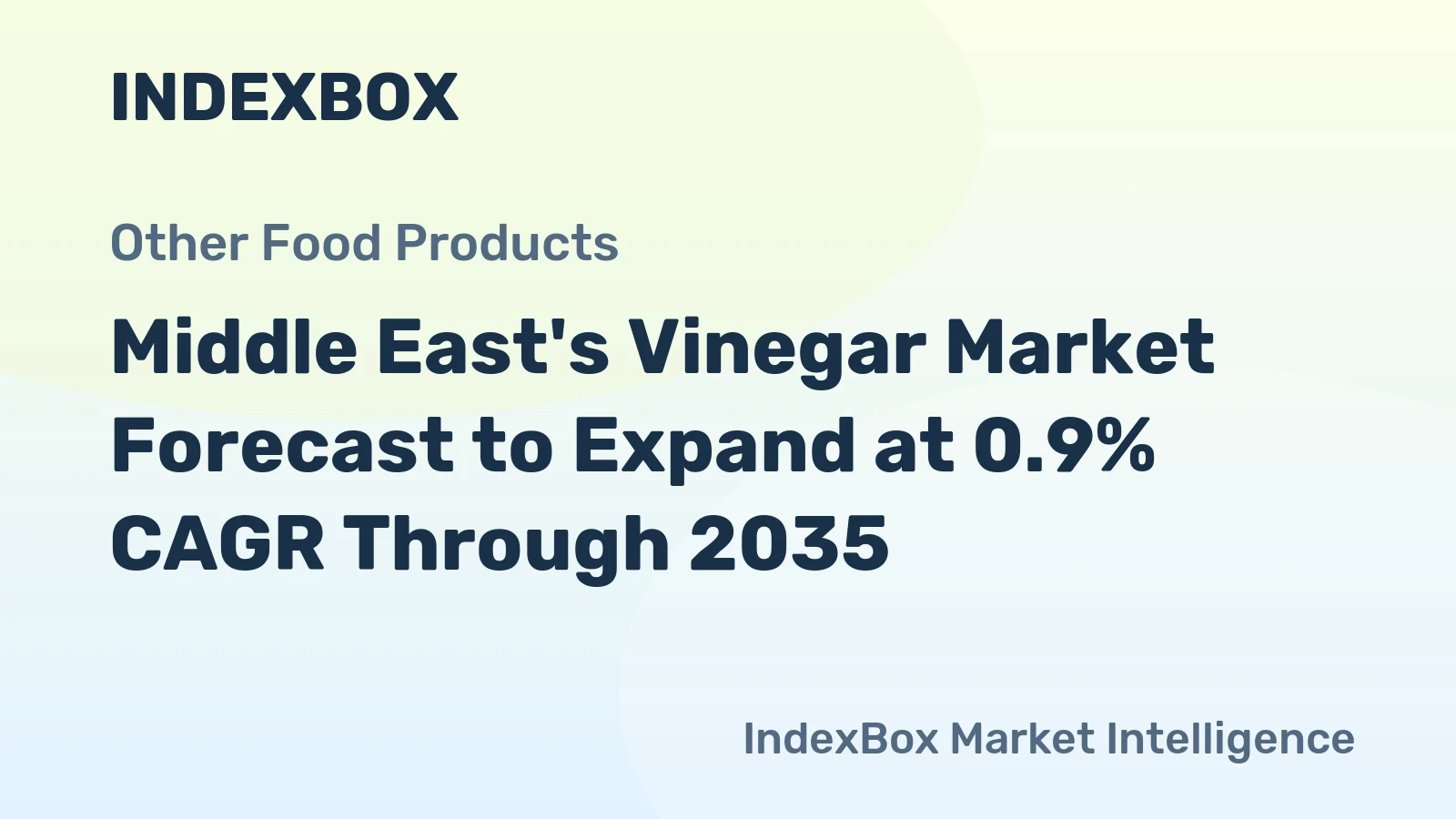 Middle East's Vinegar Market Forecast to Expand at 0.9% CAGR Through 2035