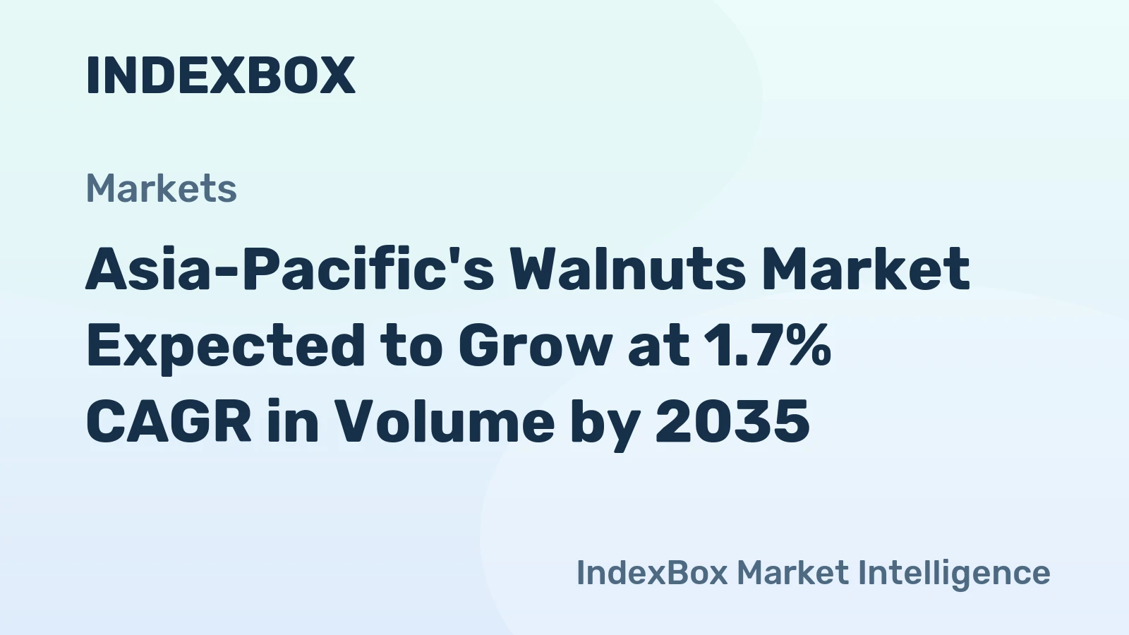Asia-Pacific's Walnuts Market Expected to Grow at 1.7% CAGR in Volume by 2035